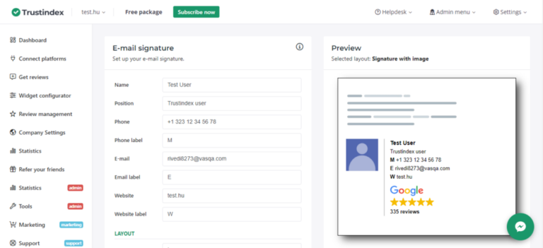How To Create an Email Signature Widget – Trustindex.io